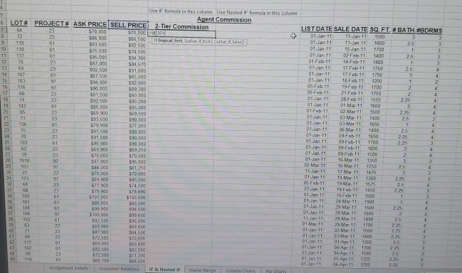 Solved Ck On The If And Nested If Sheet 1 In E6 Enter The