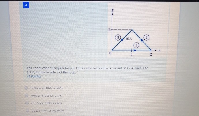 Solved 1 15 A 3 0 The conducting triangular loop in Figure | Chegg.com