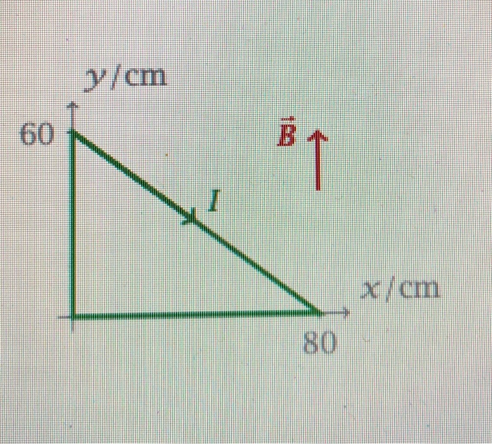 Solved the triangular wiring loop circulates current I=5.0 A | Chegg.com