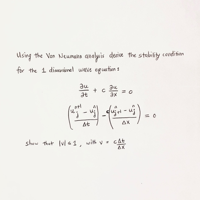 Solved Using the Von Neumann analysis derive the stability | Chegg.com