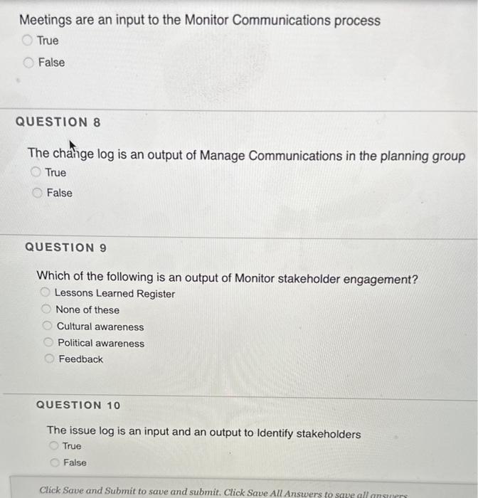 Solved Meetings are an input to the Monitor Communications | Chegg.com