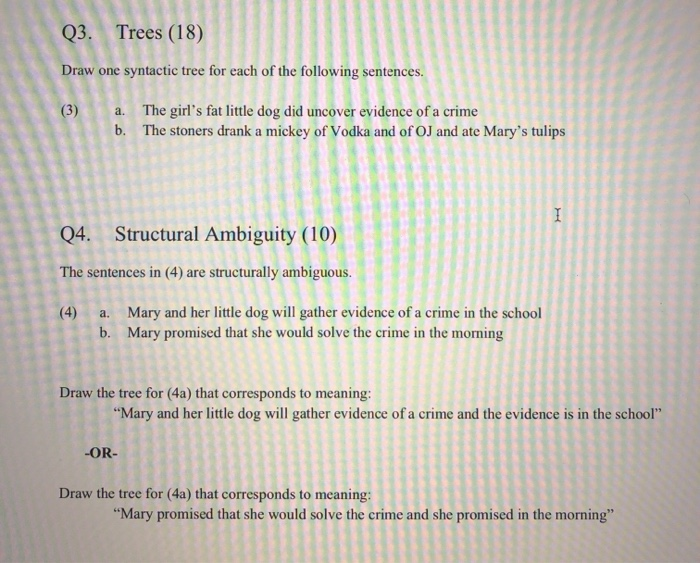 Q1. Morphology (12) Draw the morphological structure | Chegg.com
