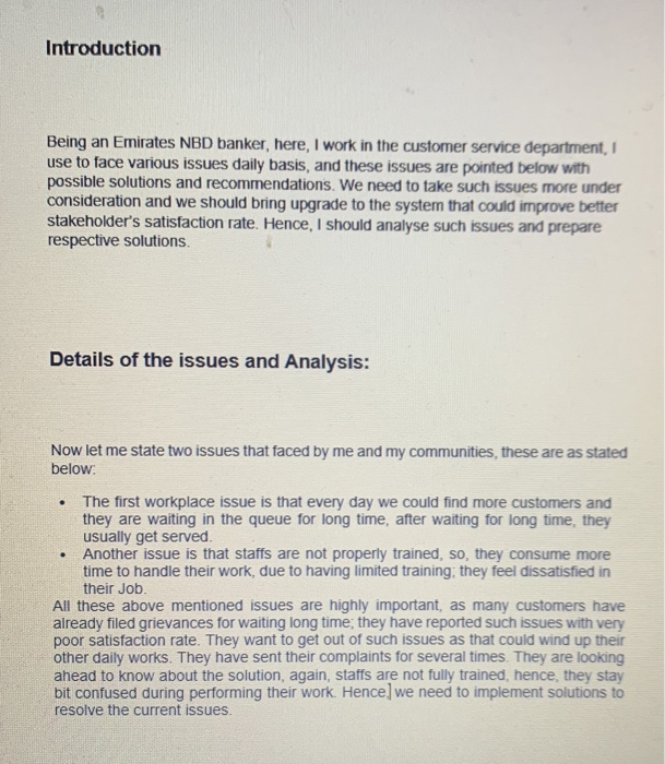 Solved ASSIGNMENTS ASSIGNMENT 1: WORKPLACE ISSUES ANALYSIS | Chegg.com