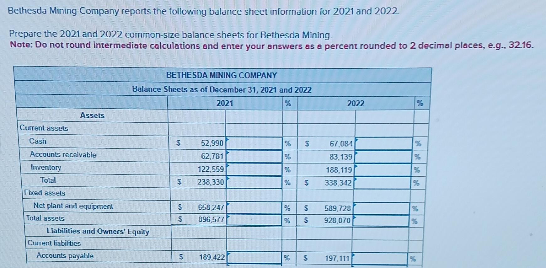 Solved Bethesda Mining Company reports the following balance | Chegg.com