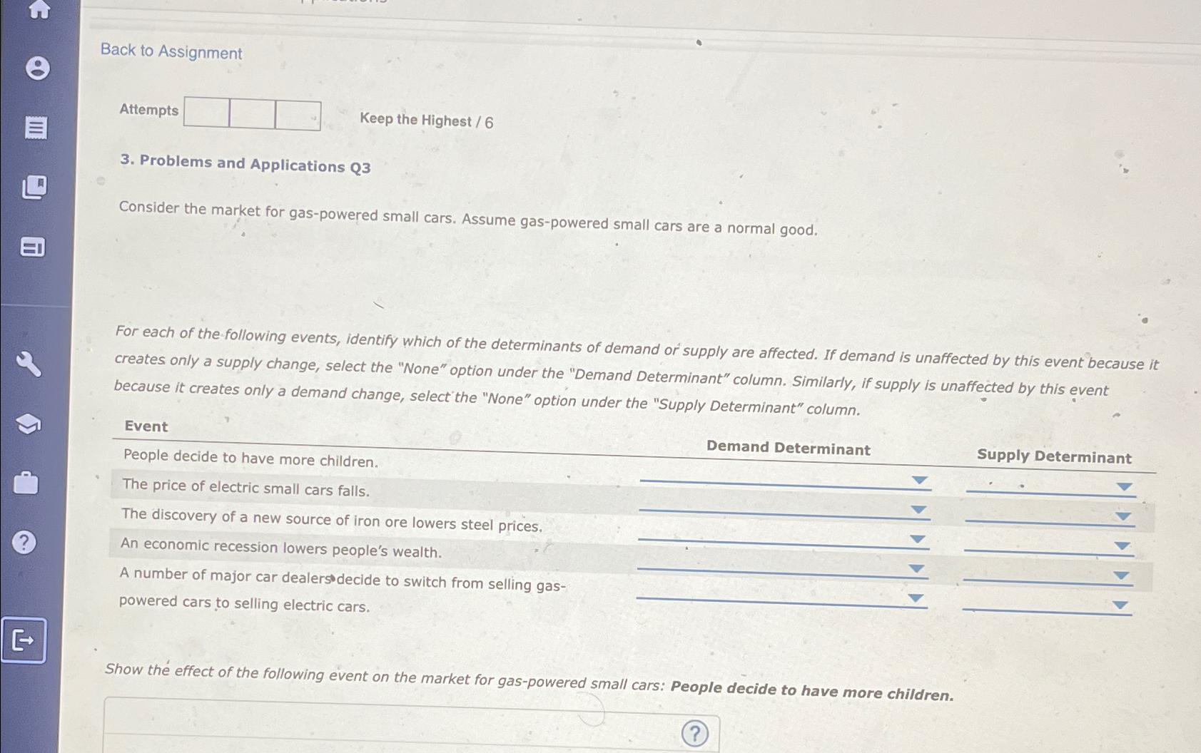 Solved Back to AssignmentAttempts Keep the Highest / 63. | Chegg.com