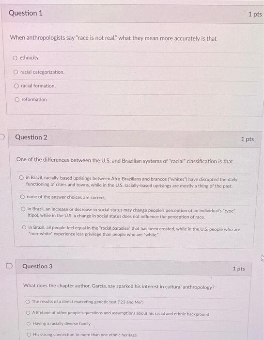 When anthropologists say "race is not real," what | Chegg.com