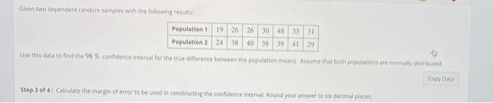 can you calculate the margin of error using ti84 show | Chegg.com