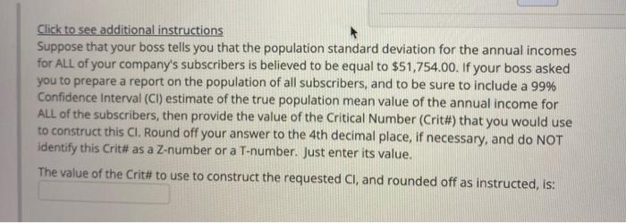 Solved Click to see additional instructions Suppose that | Chegg.com