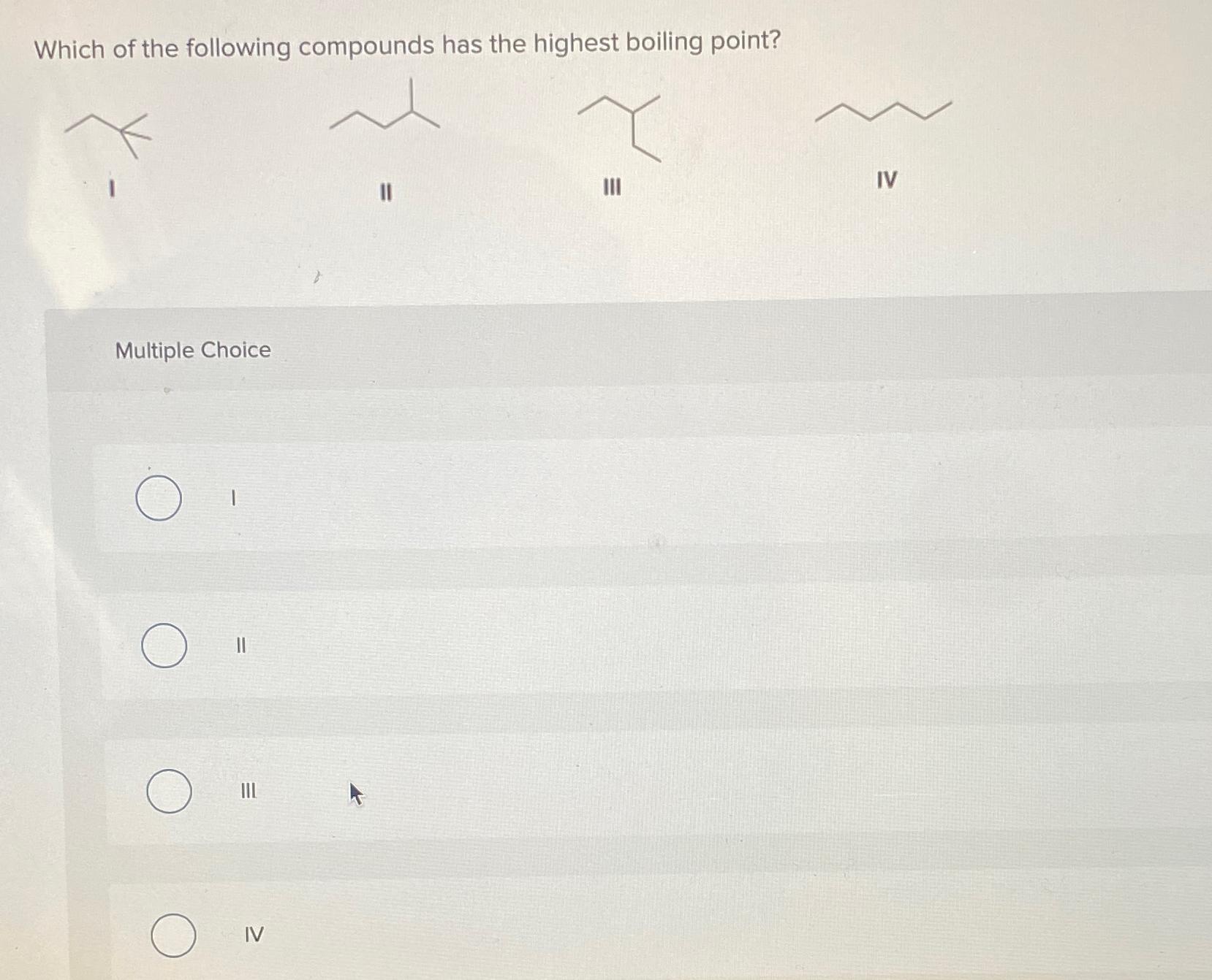 Solved Which of the following compounds has the highest | Chegg.com