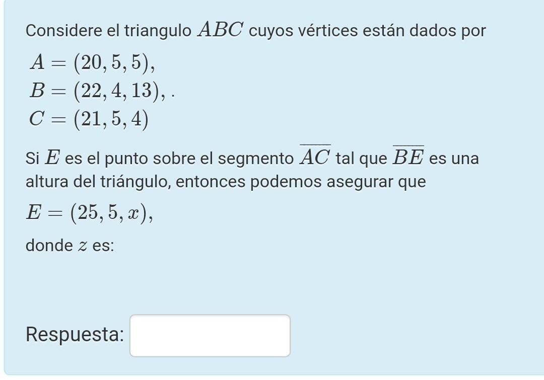 Solved Consider the triangle ABC whose vertices are given | Chegg.com