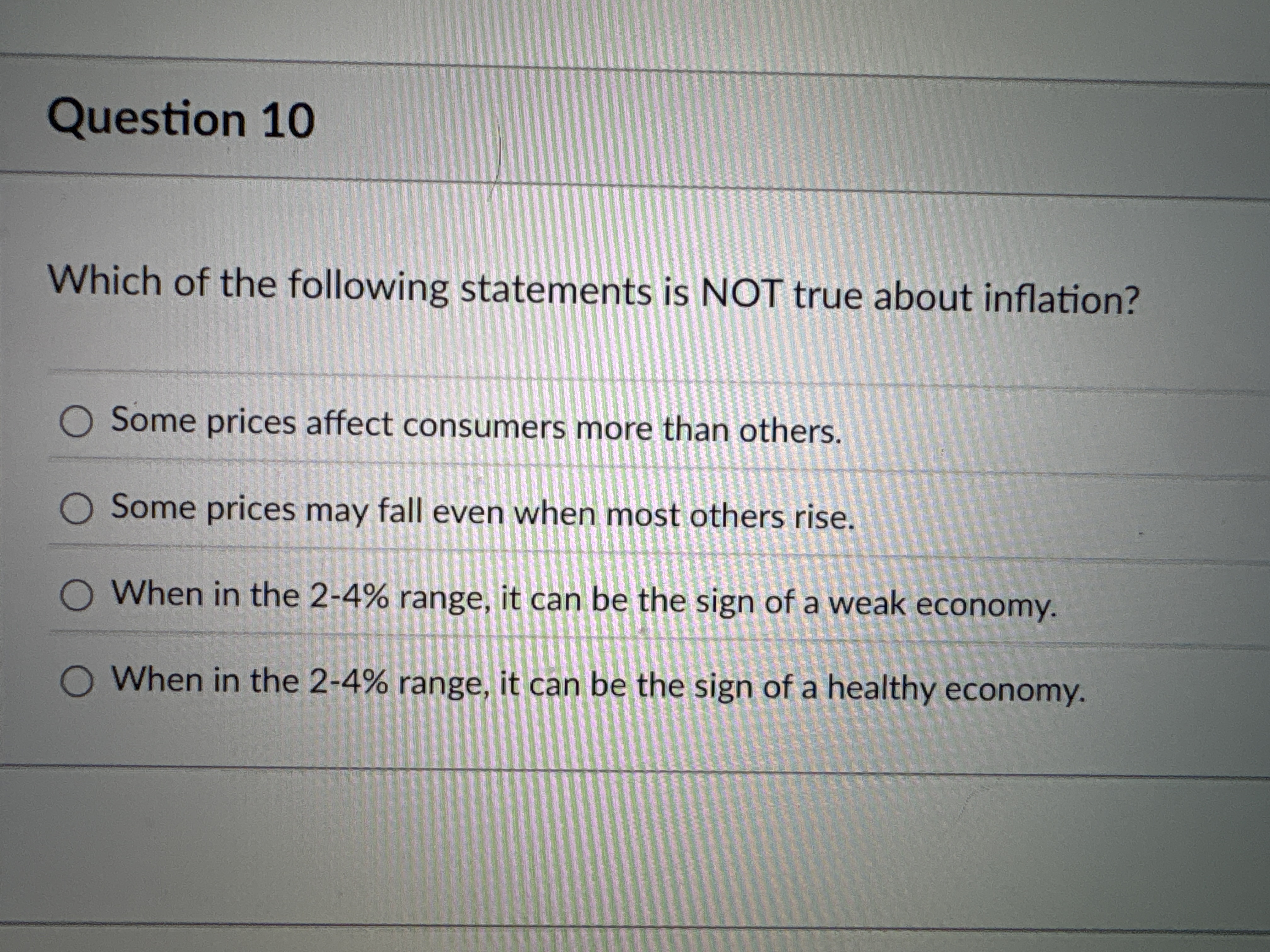 Solved Question 10Which of the following statements is NOT | Chegg.com