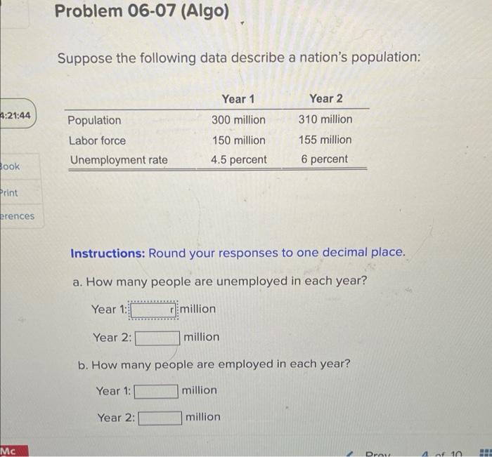 Solved Problem 06-07 (Algo) Suppose the following data | Chegg.com