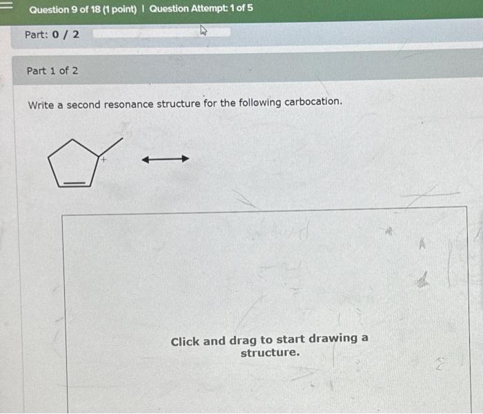 Solved Write a second resonance structure for the following | Chegg.com