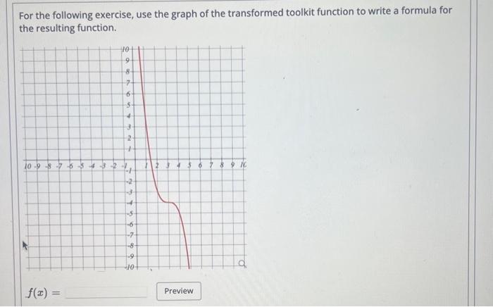 Solved For the following exercise, use the graph of the | Chegg.com