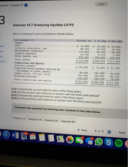 Solved Saved mework - Chapter 13 Exercise 13-7 Analyzing | Chegg.com Solved Saved mework - Chapter 13 Exercise 13-7 Analyzing | Chegg.com