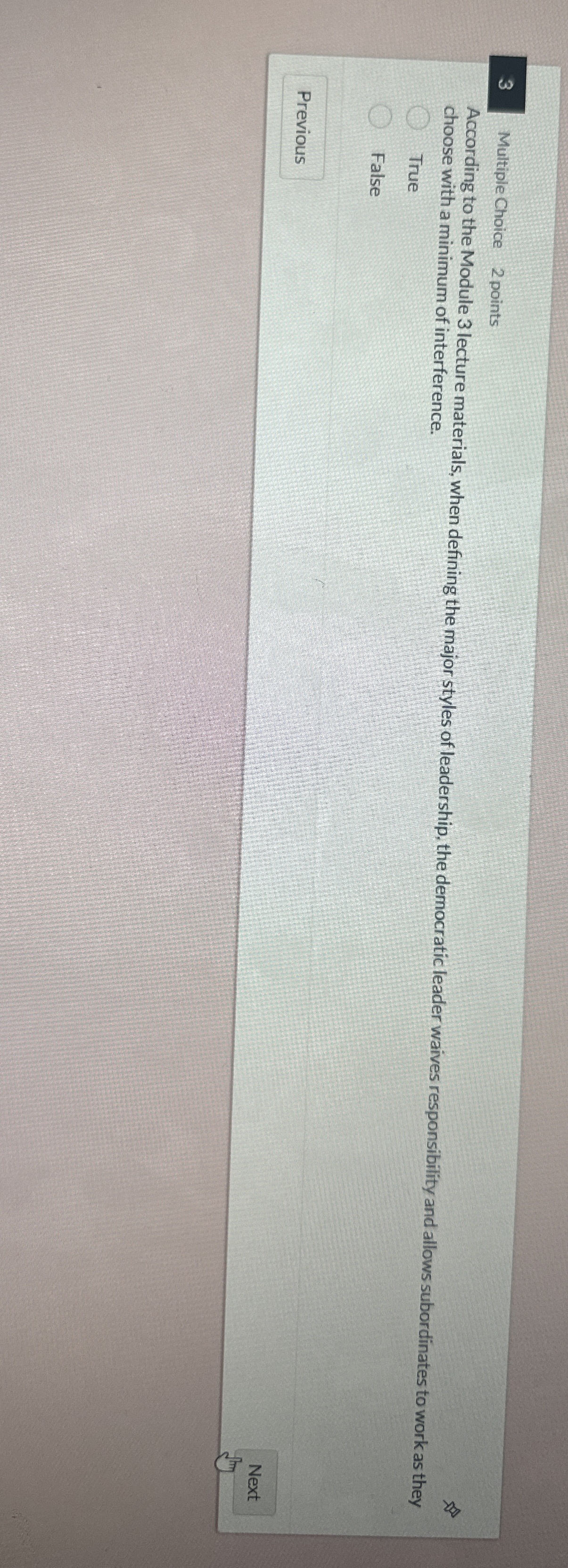 Solved 3Multiple Choice2 ﻿pointsAccording to the Module 3 | Chegg.com