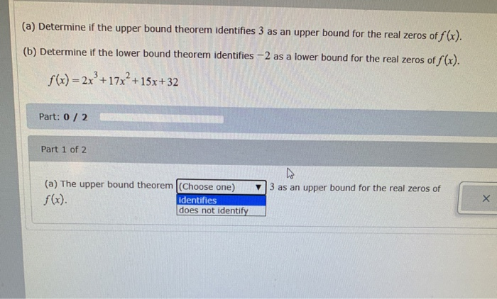 Solved (a) Determine if the upper bound theorem identifies 3 | Chegg.com