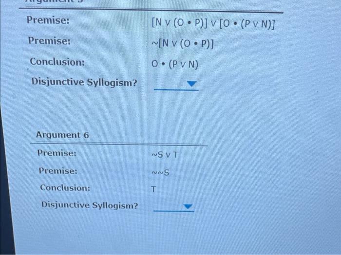 Solved Argument 1 Premise: SVX Premise: ws Conclusion: Х | Chegg.com