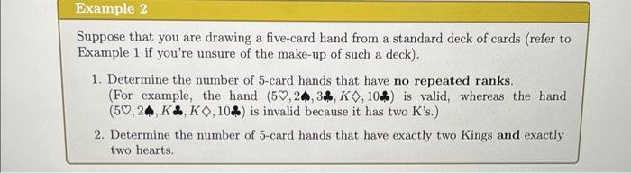 Solved solve example 2 part 1 and 2 and explain steps and | Chegg.com