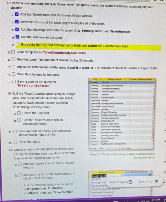 4. Create a new summary query in Design view. The | Chegg.com