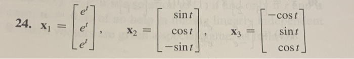 Solved In Problems 21 24 The Given Vector Functions Are