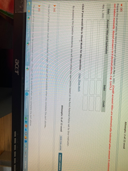 Solved CALCULATOR PRINTER VERSION 11A NEXT Problem 15-01A | Chegg.com
