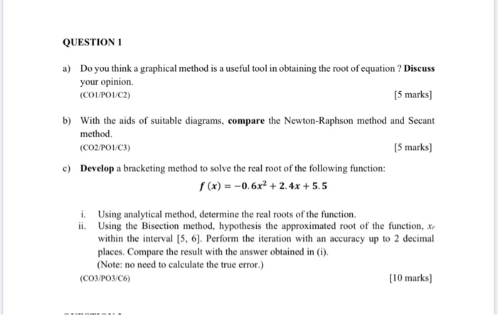 Solved QUESTION 1 a) Do you think a graphical method is a | Chegg.com