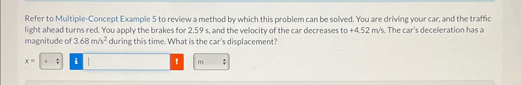 Solved Refer to Multiple-Concept Example 5 ﻿to review a | Chegg.com
