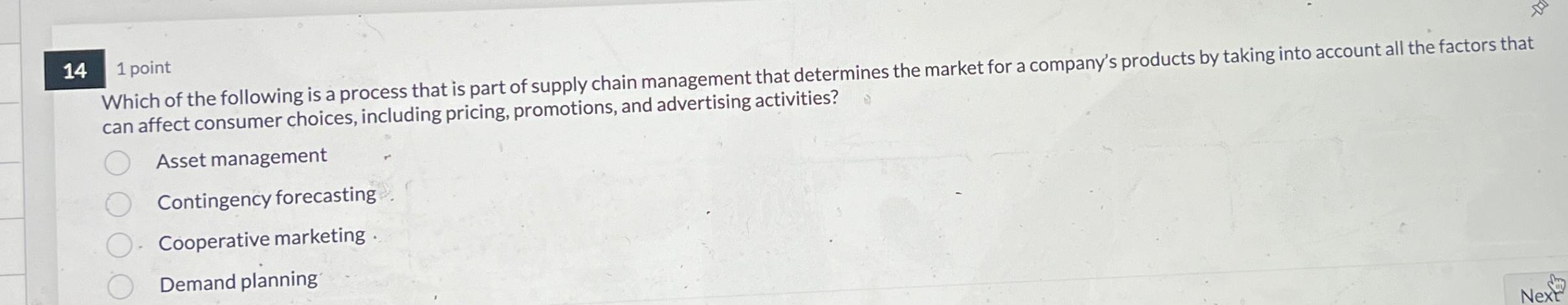 Solved 141 ﻿pointWhich of the following is a process that is | Chegg.com