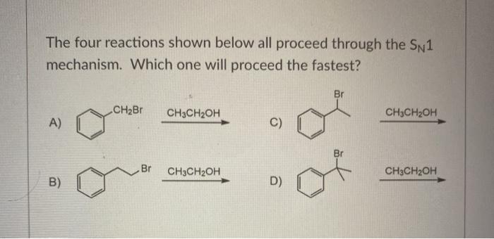 Solved 1-Bromo-1-phenylethane (see below) reacts with | Chegg.com