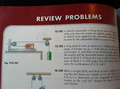 Solved A 6-kg block B rests as shown on a 10-kg bracket A. | Chegg.com