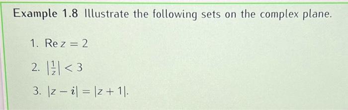 Solved Example 1.8 Illustrate the following sets on the | Chegg.com