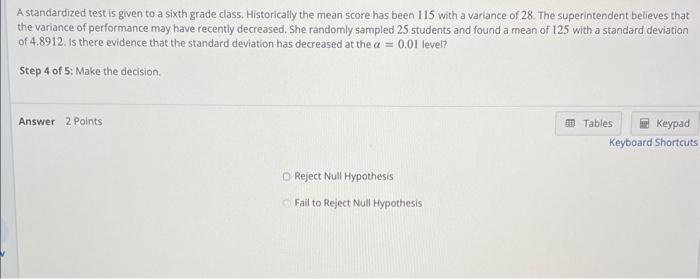 Solved A standardized test is given to a sixth grade class. | Chegg.com