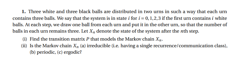 Three white and three black balls are distributed in | Chegg.com