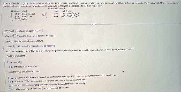Solved In a bcal election, a group hired a puble relations | Chegg.com