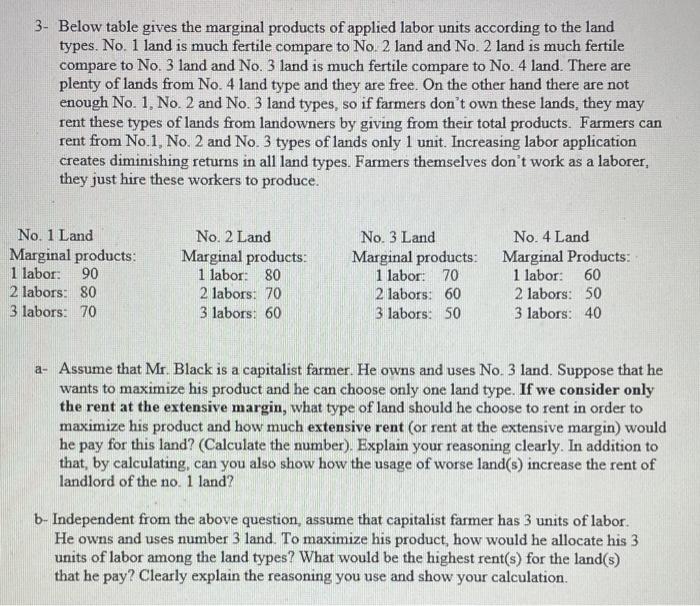 Solved 3- Below table gives the marginal products of applied | Chegg.com