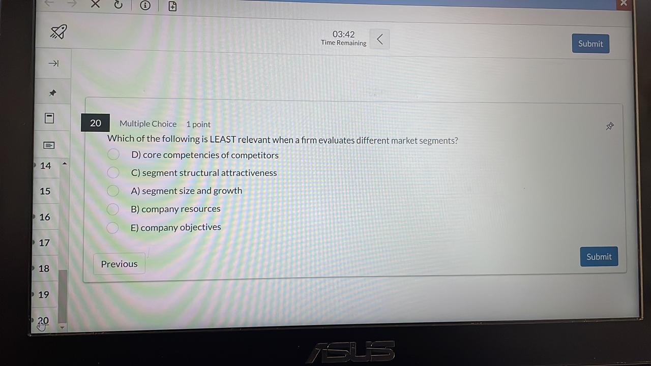 Solved 03:42me Remaining Multiple Choice 1 ﻿pointWhich of | Chegg.com