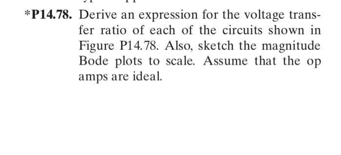 Solved 78. Derive an expression for the voltage transfer | Chegg.com