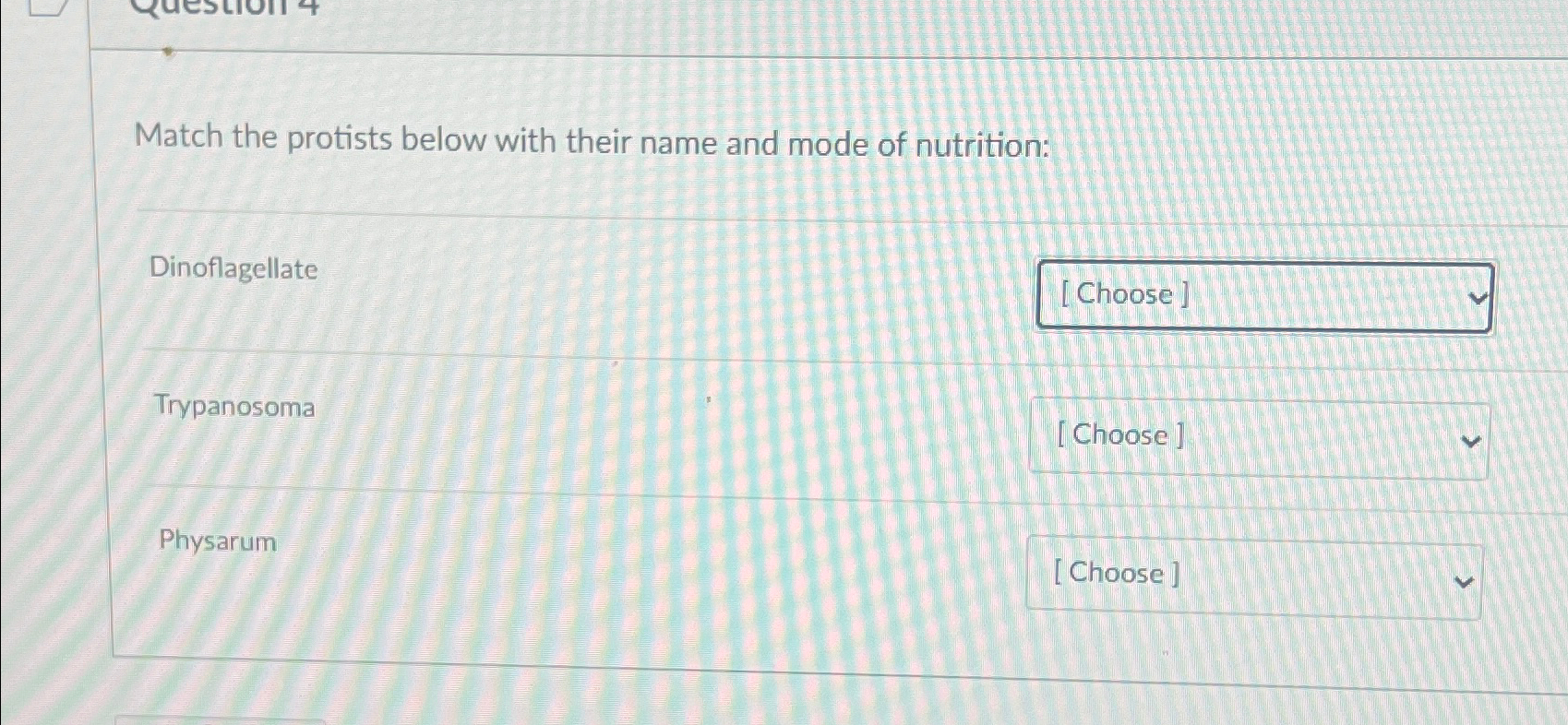 Solved Match the protists below with their name and mode of | Chegg.com