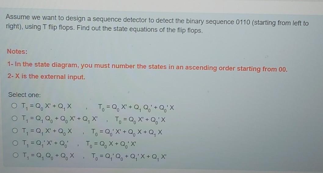 Solved Assume we want to design a sequence detector to | Chegg.com