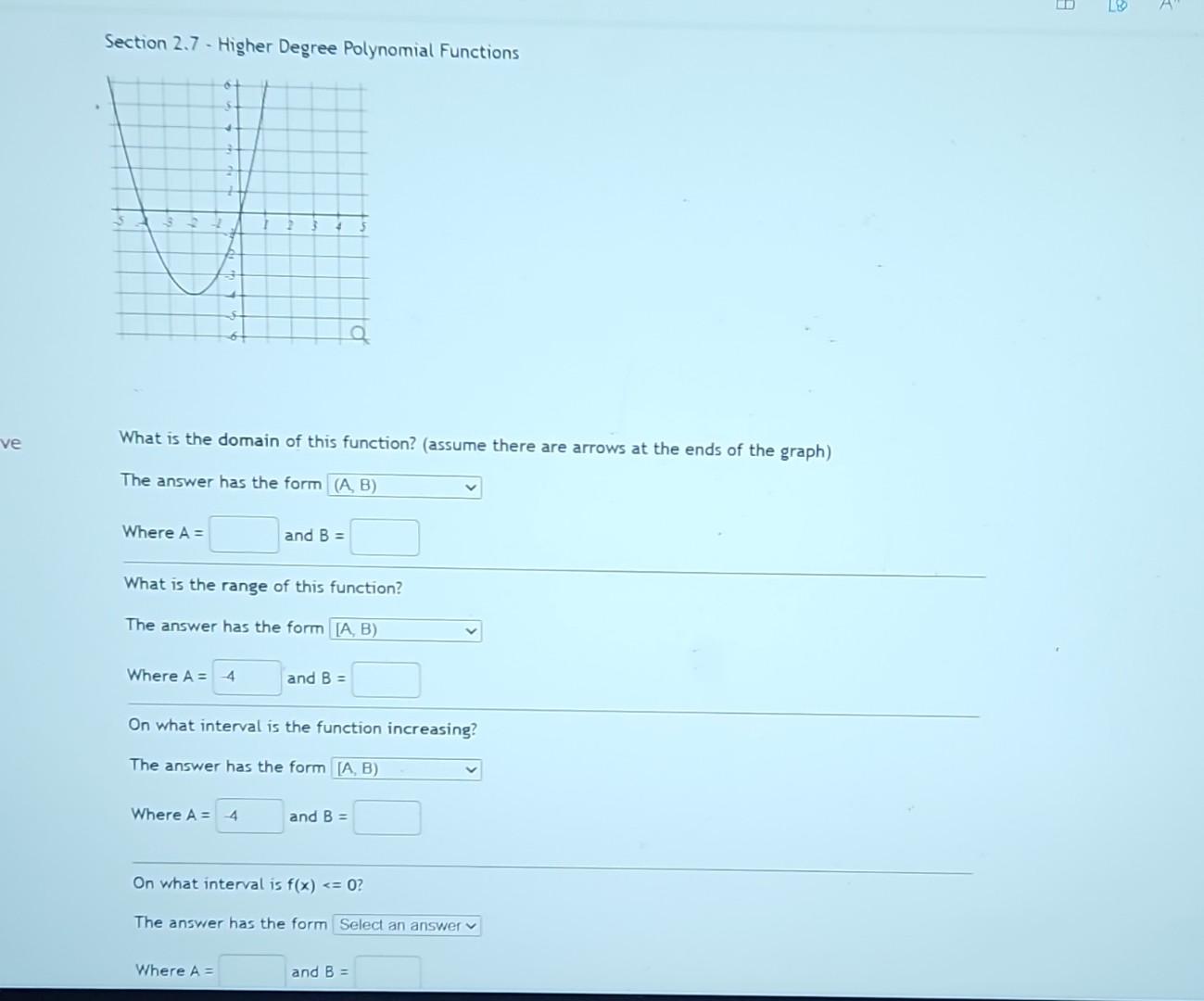 Solved Section 2.7 - Higher Degree Polynomial Functions What | Chegg.com