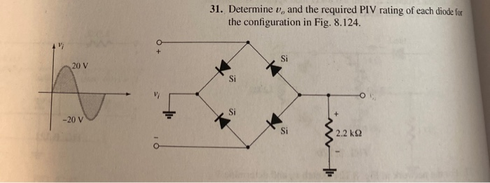 Solved 31. Determine v, and the required PIV rating of each | Chegg.com