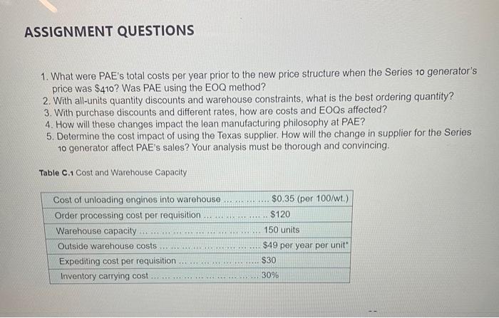 Solved CASE 24: PHILADELPHIA AIRCRAFT EQUIPMENT, INC. 24 In | Chegg.com