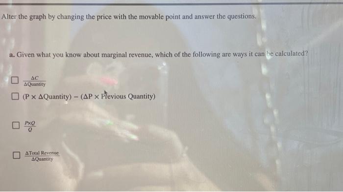 Solved PriAlter the graph by changing the price with the | Chegg.com