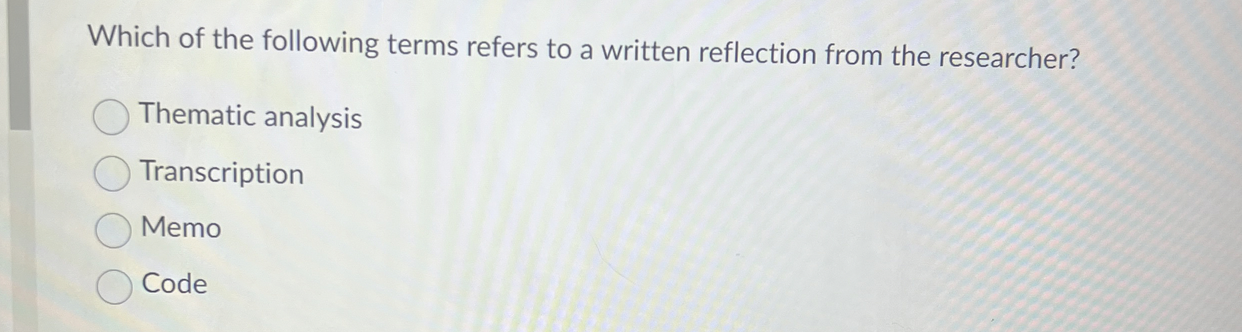 Solved Which of the following terms refers to a written | Chegg.com