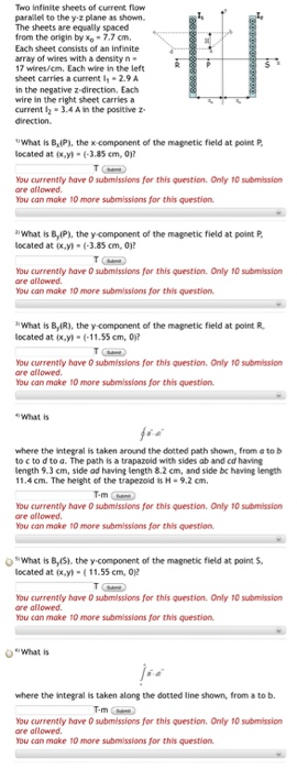 Solved Two infinite sheets of current flow parallel to the | Chegg.com