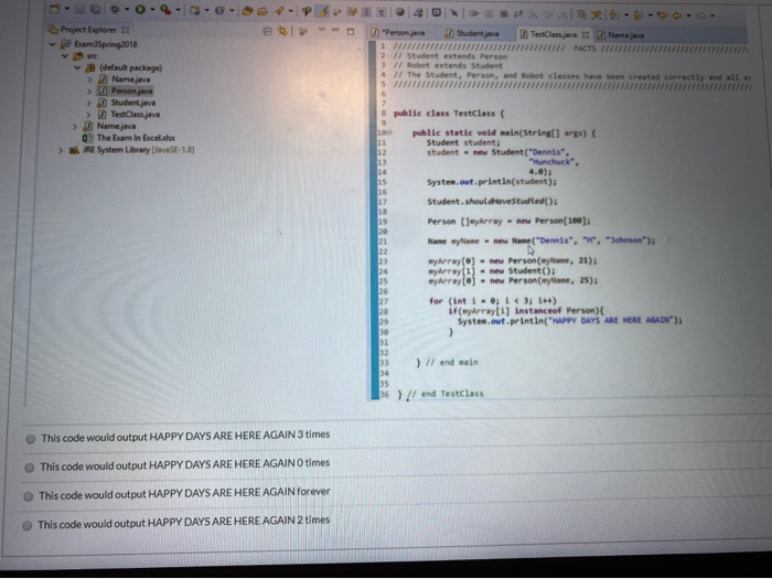 Solved e- Person.java Studentja Testava 1 Nameja FACTS 2 // | Chegg.com