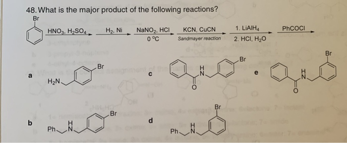 Solved 48. What is the major product of the following | Chegg.com