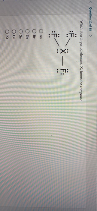 Solved Which fourth-period element, X, | Chegg.com