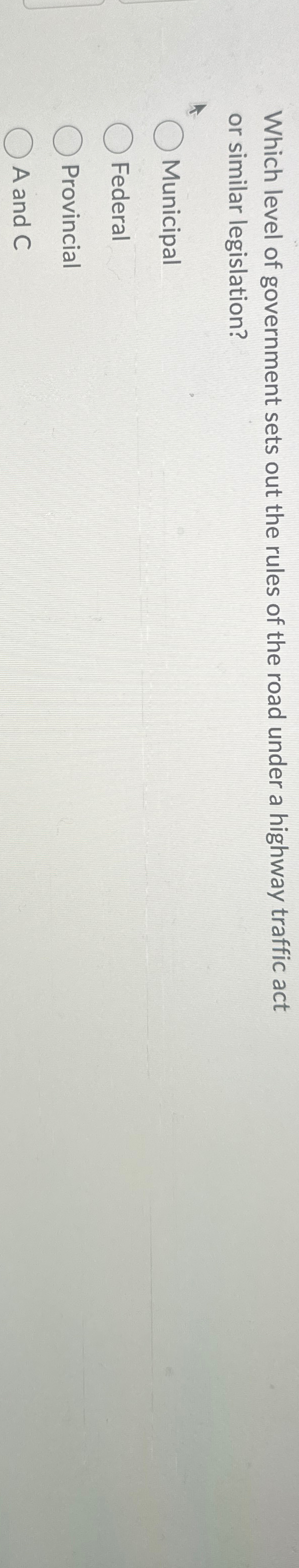 Solved Which level of government sets out the rules of the | Chegg.com